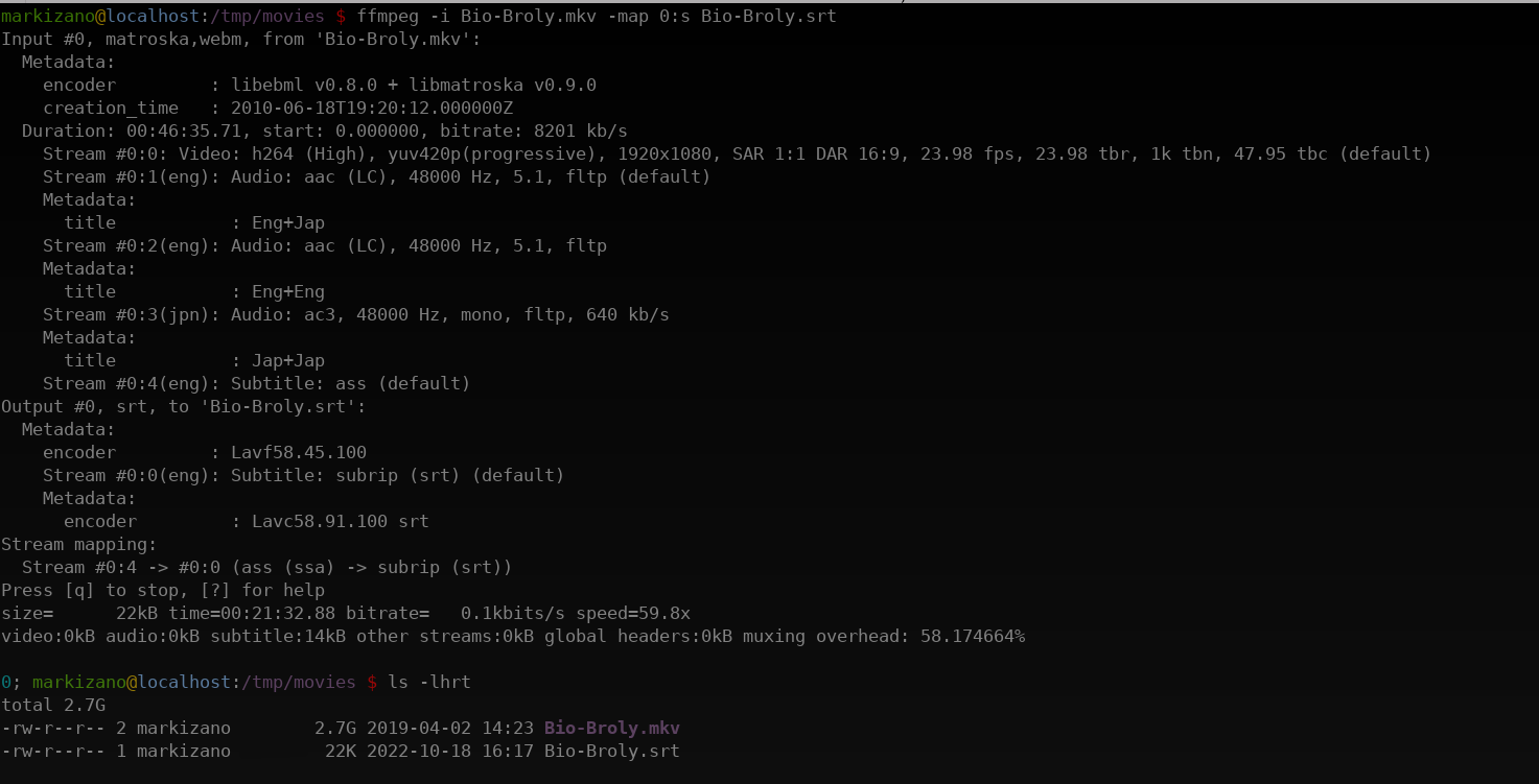 Query regarding subtitle extraction : r/ffmpeg